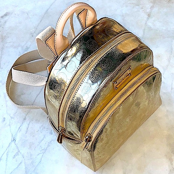 MICHAEL Michael Kors | Bags | Michael Kors Jet Set Back Pack Pale Gold ...